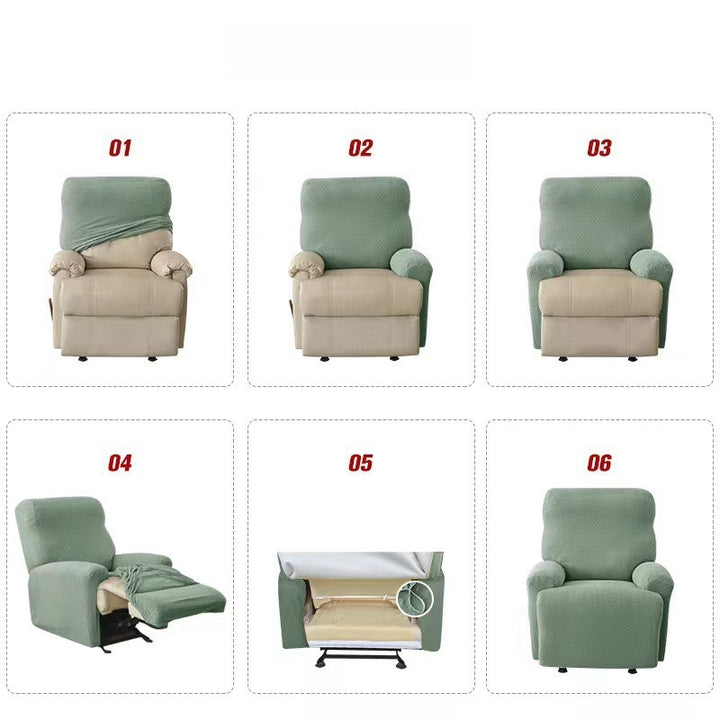 Jacquard Dust-Proof Split Sofa Cover for Cheers Recliners - Full ...